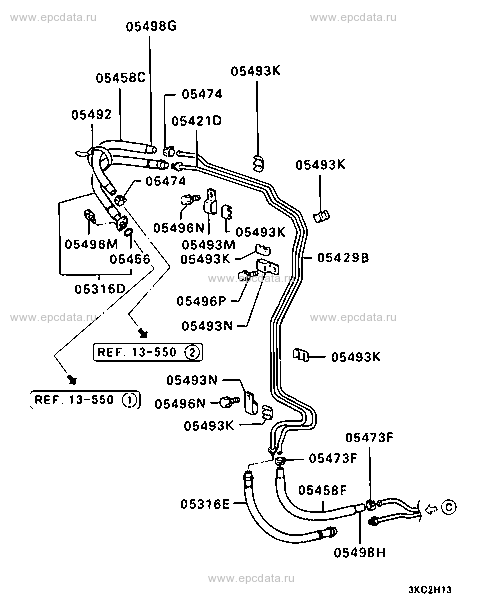 Fuel line & vapor gas control for Mitsubishi Pajero WMRP5 - Auto parts ...