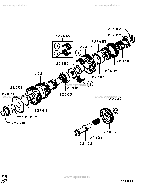 M/t gear for Mitsubishi Pajero V80, 4 generation 10.2006 - 09.2011 ...
