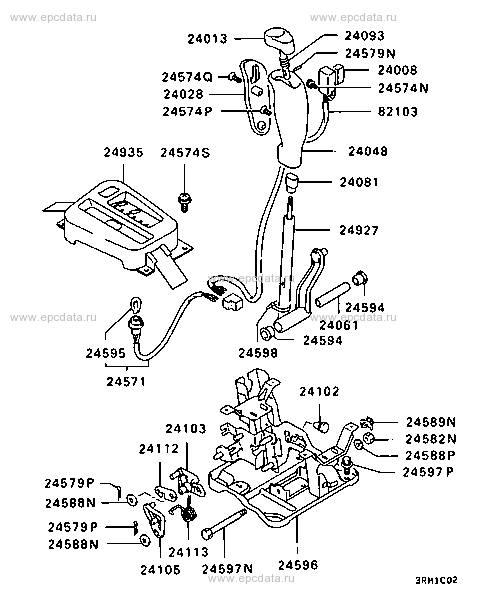 A/t floor shift linkage for Mitsubishi GTO MRPM - Amayama