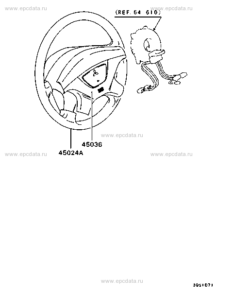 Steering wheel for Mitsubishi Challenger K9_W, 1 generation, restyling ...