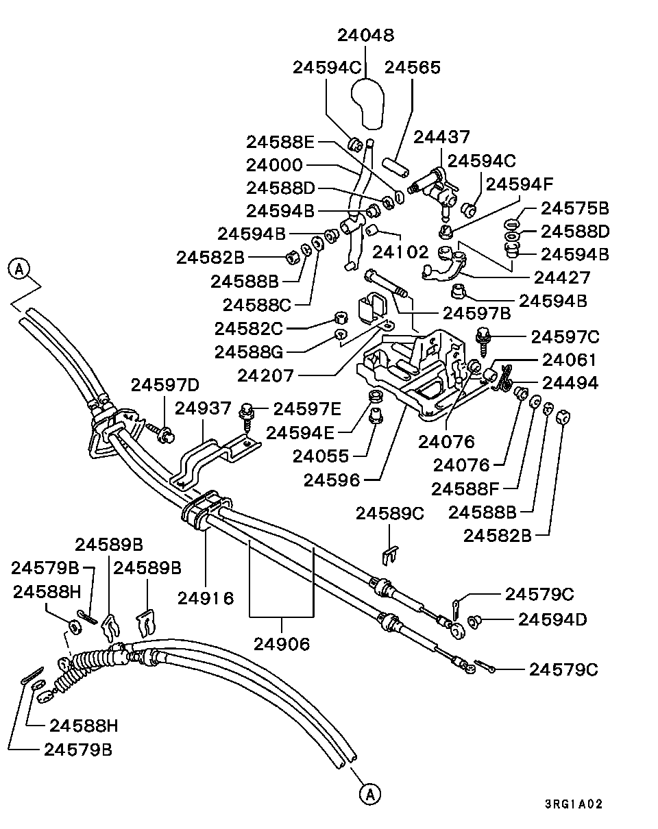 M/t floor shift linkage - Mitsubishi GTO Z16A, MNGF GTO TWIN-TURBO,5FM ...