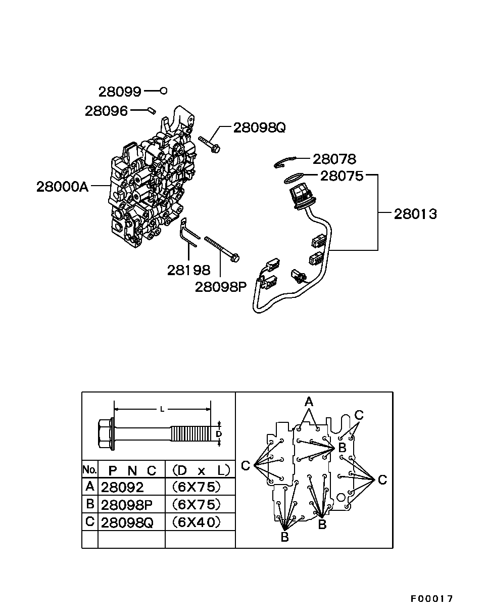 A/t valve body - Mitsubishi Lancer Cedia CS2V, LTME E(MPI),CVT - Amayama
