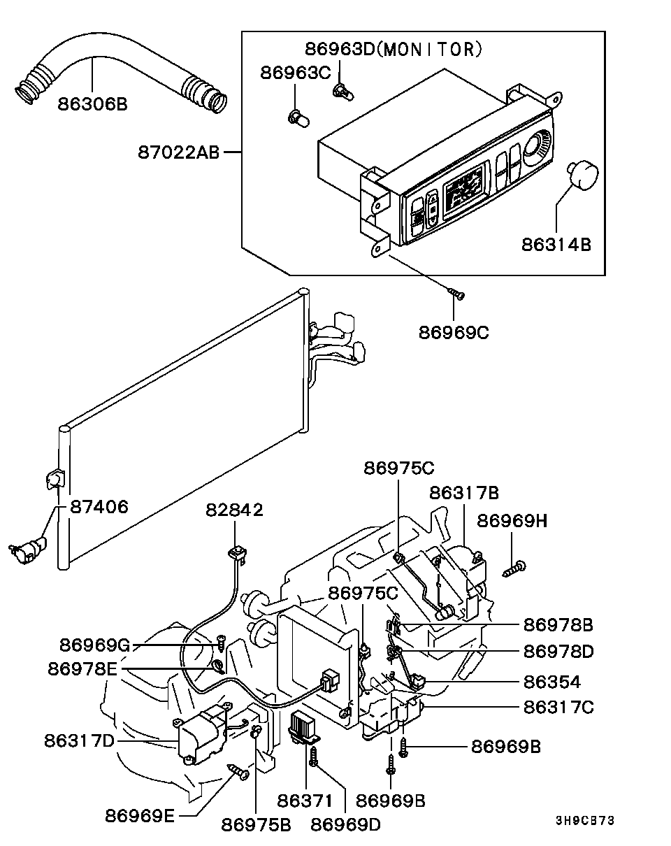 Heater control - Mitsubishi Legnum EC5W, LNGF VR-4 TYPE-S,5FM/T - Amayama