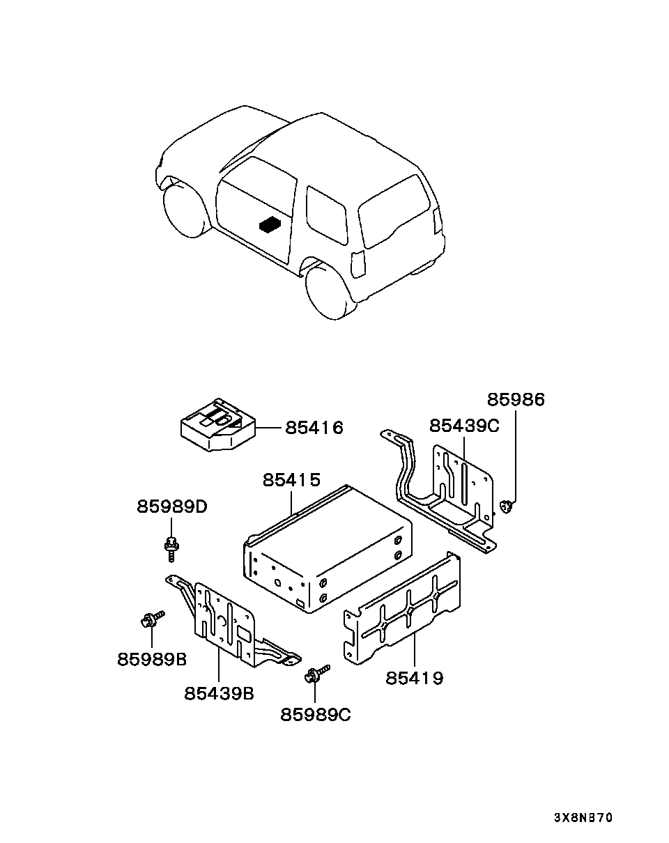 Radio & audio accessories for Mitsubishi Pajero Mini H58A, DUKE(TURBO ...
