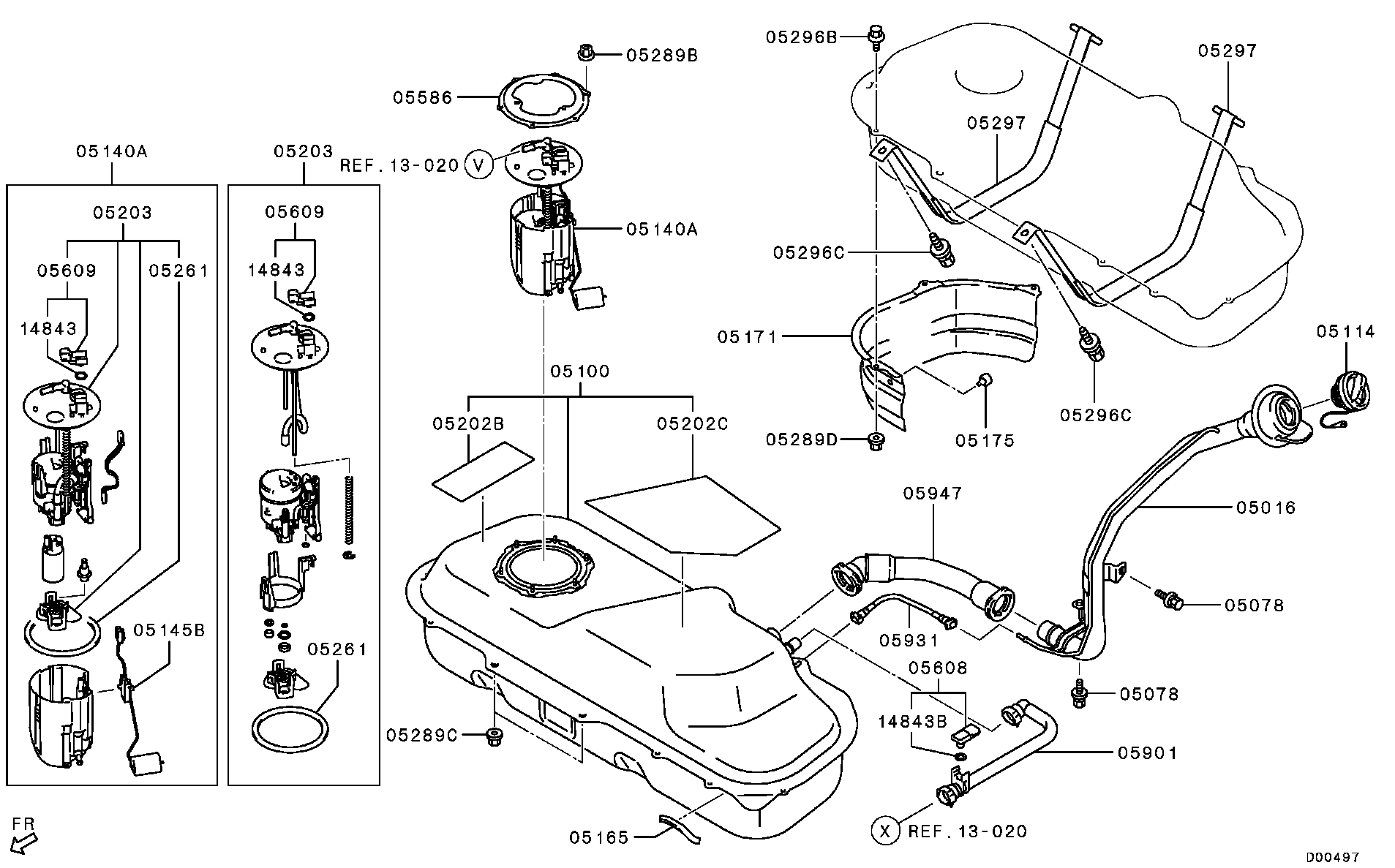 Fuel tank - Mitsubishi Outlander PHEV GG2W, XDHHZL3M G-LINE(4WD),PHEV ...