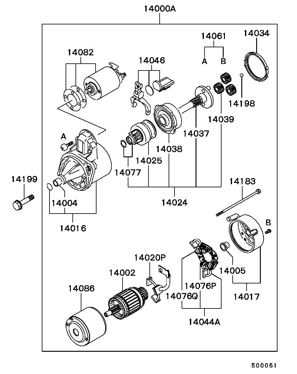Starter - Mitsubishi Eclipse D33A, MNGFL9M GSX,5FM/T CAL - Amayama