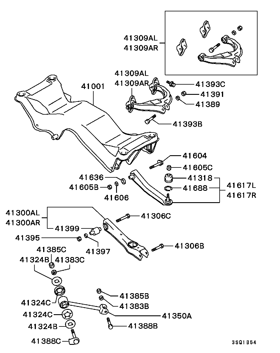Rear susp - Mitsubishi Eclipse D33A, MNGFL4M GSX,5FM/T FED - Amayama