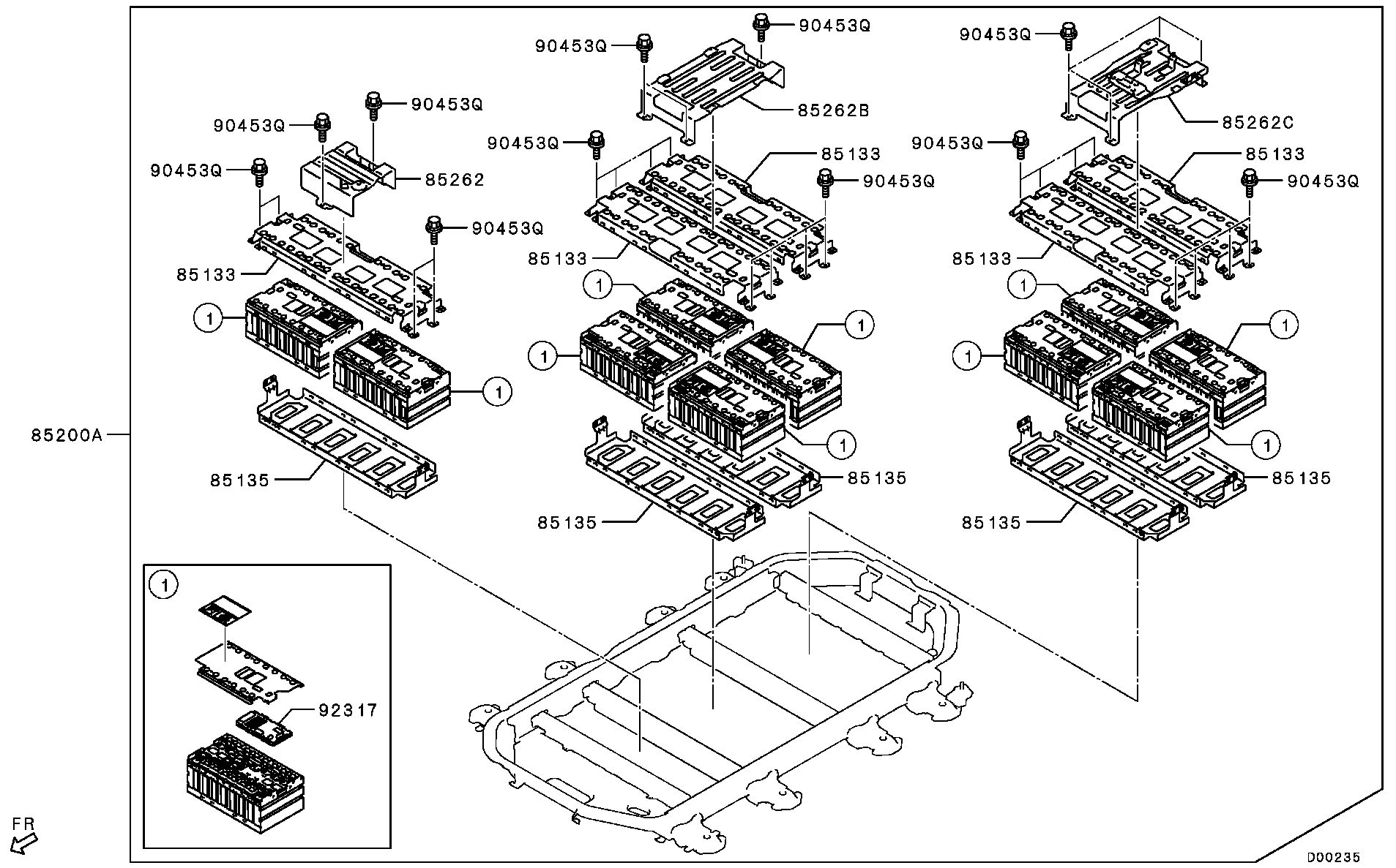 Ev battery pack for Mitsubishi Outlander PHEV GG2W, G-LINE(4WD),PHEV ...